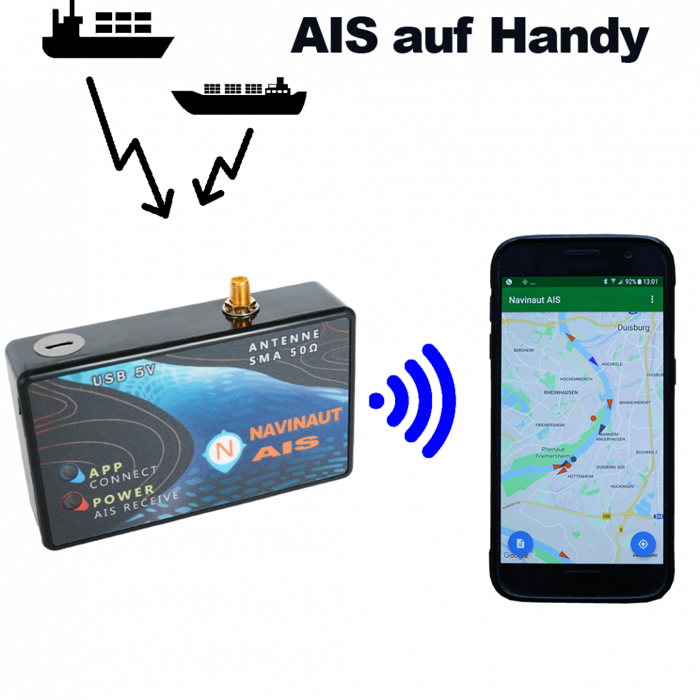 Navinaut AIS – Echtes Funk AIS für Handys und Tablet